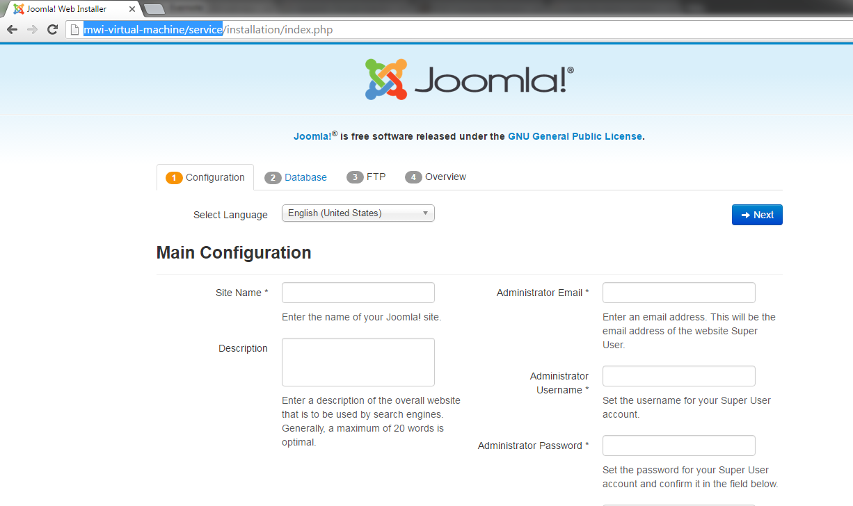 Step by Step PHP installation and Joomla setup on Ubuntu/LinuxMint
