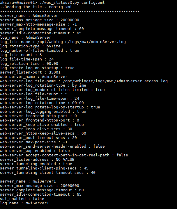 Weblogic Config Xml Reader 