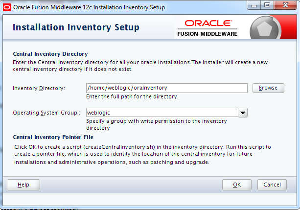 Weblogic 12c installation/implementation in Linux with GUI