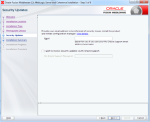 Weblogic 12c installation/implementation in Linux with GUI