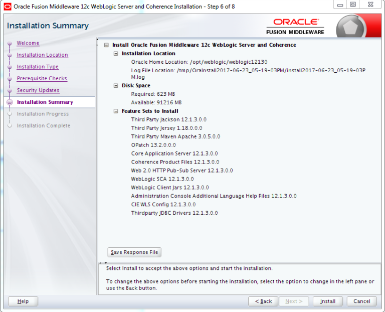 Weblogic 12c installation/implementation in Linux with GUI