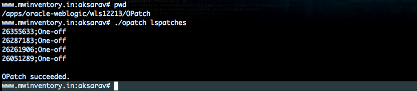 How To List The Applied Patches In Weblogic