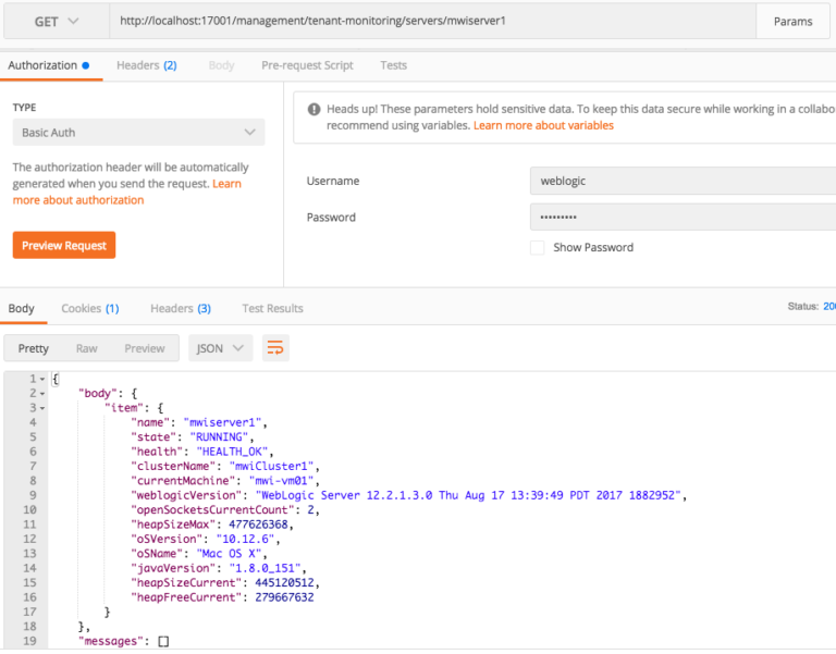 How to use Weblogic REST API for various management operations - Examples