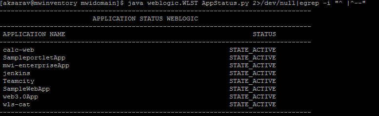 How to Avoid WLST Information Messages and Run the scripts Silently