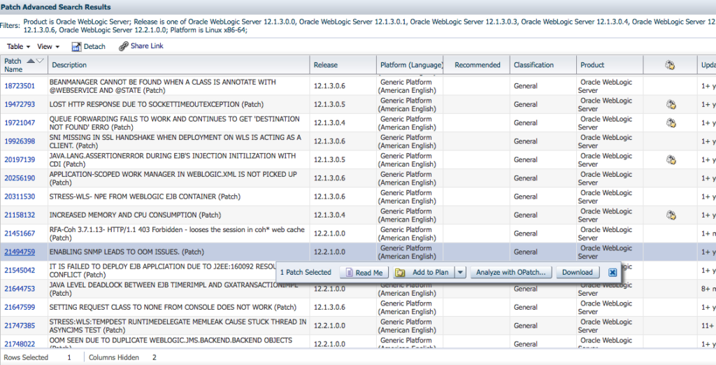 How to download and apply/remove patch in weblogic - step by step