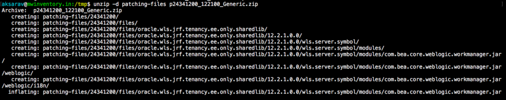 How to download and apply/remove patch in weblogic - step by step