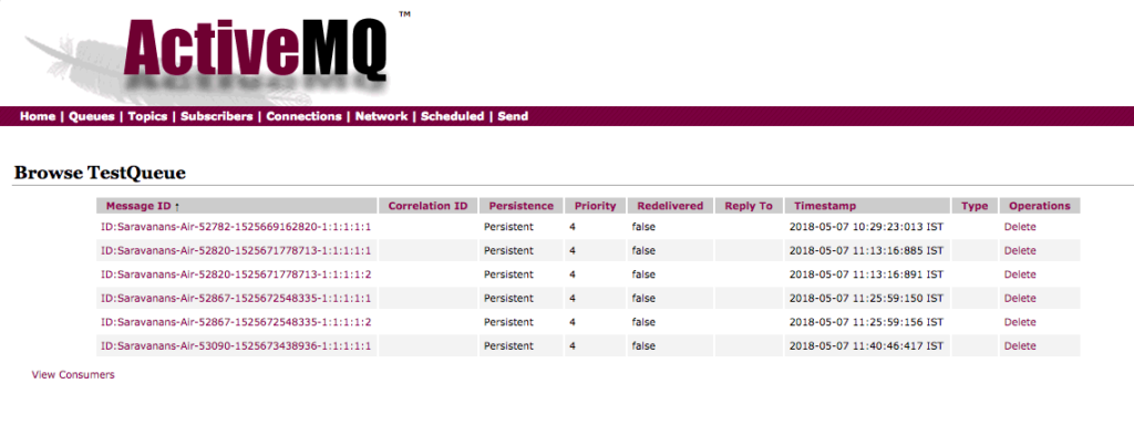 How to Solve - Error while browsing the queue/topic in activemq web console