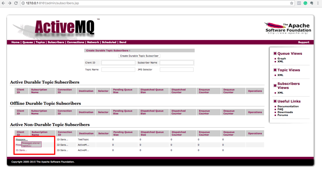 Activemq simple jms client to test queue and topic - ActiveMQ CLI