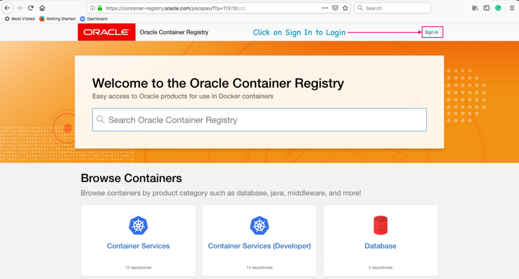 docker pull container-registry.oracle.com - access denied (or) Unauthorized