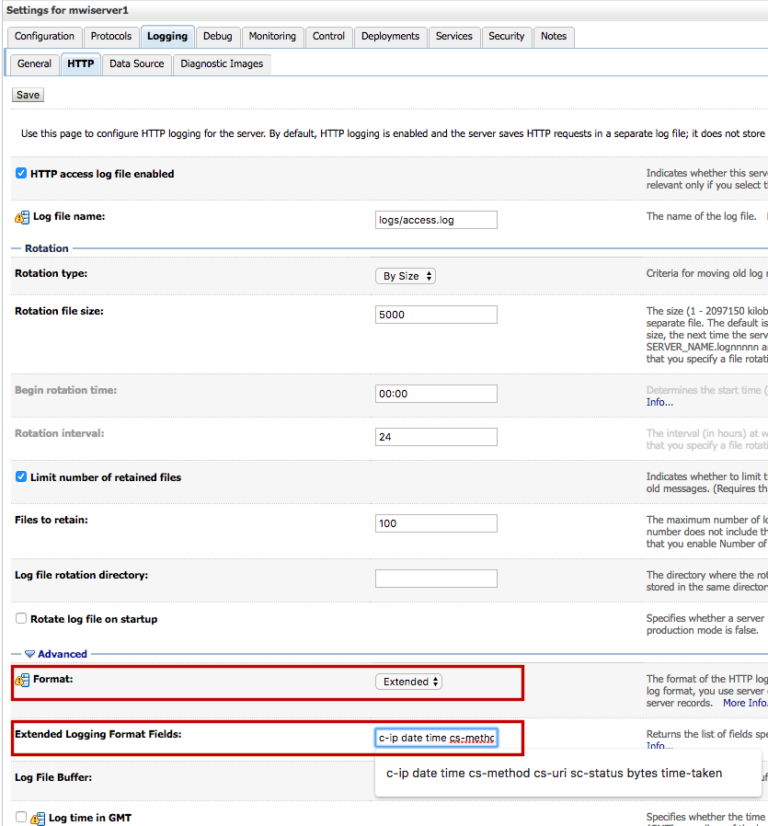 Weblogic request processing time - Time taken to complete the request
