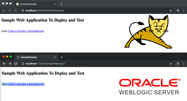 A Sample Java Web Application - War file to Deploy and Test