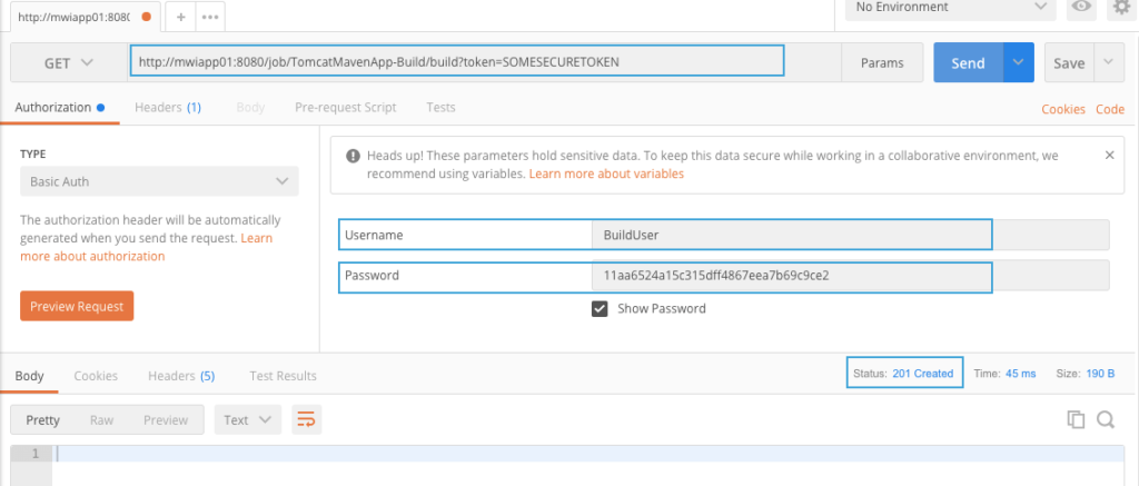 Jenkins Remote Build Trigger - Build Jobs with URL and Token