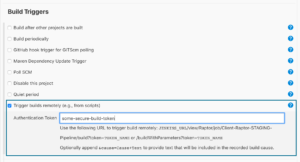 Jenkins Remote Build Trigger - Build Jobs with URL and Token