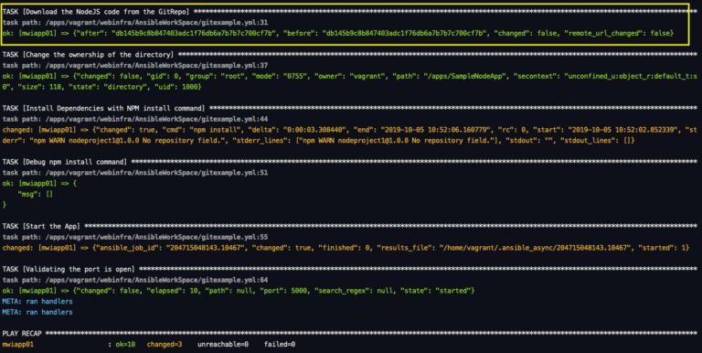 Ansible Git Example - Checkout code from Git Repo Securely
