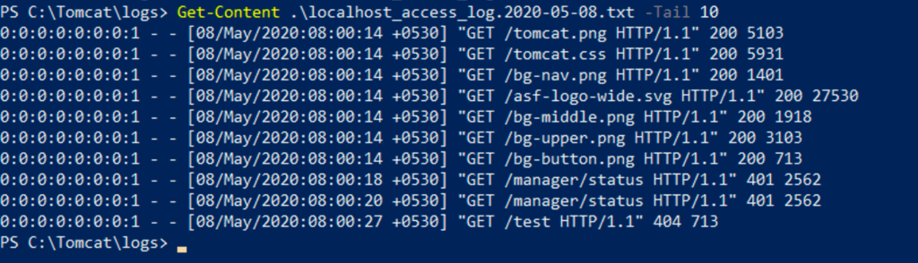 PowerShell tail file - Windows tail command | DevOps Junction