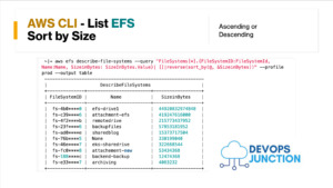 AWS CLI List EFS Filesystem sort by Size | Devops Junction