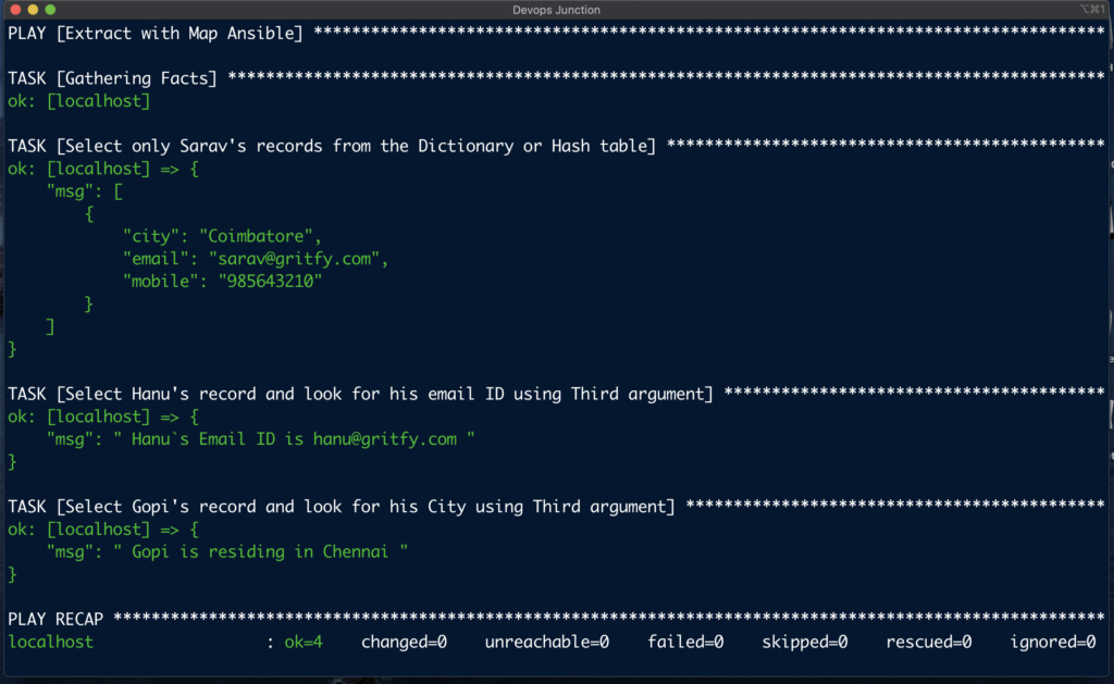 Ansible Map Examples - Filter List and Dictionaries | Devops Junction