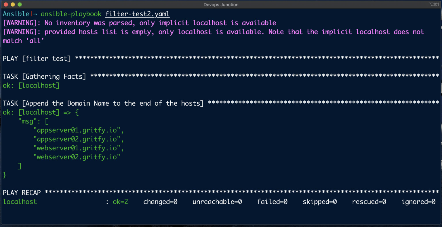 Ansible Map Examples - Filter List and Dictionaries | Devops Junction