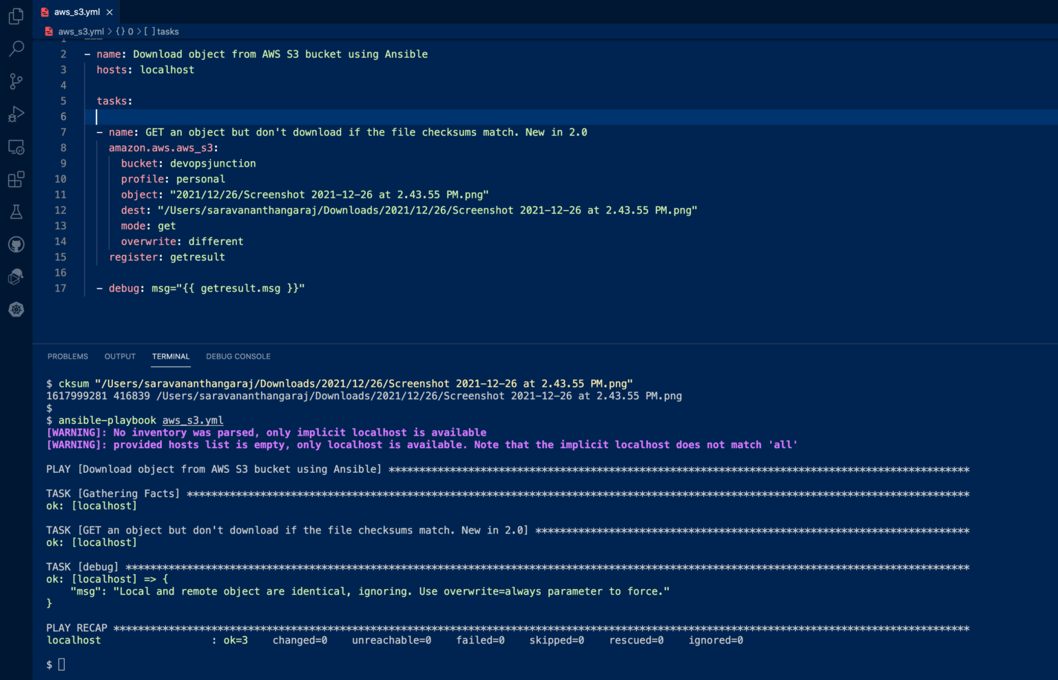 How to use ansible with S3 - Ansible aws_s3 examples | Devops Junction