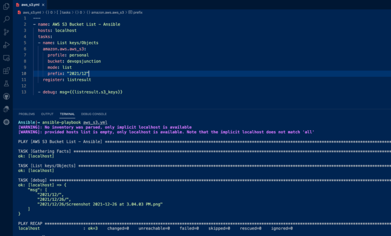 How to use ansible with S3 - Ansible aws_s3 examples | Devops Junction