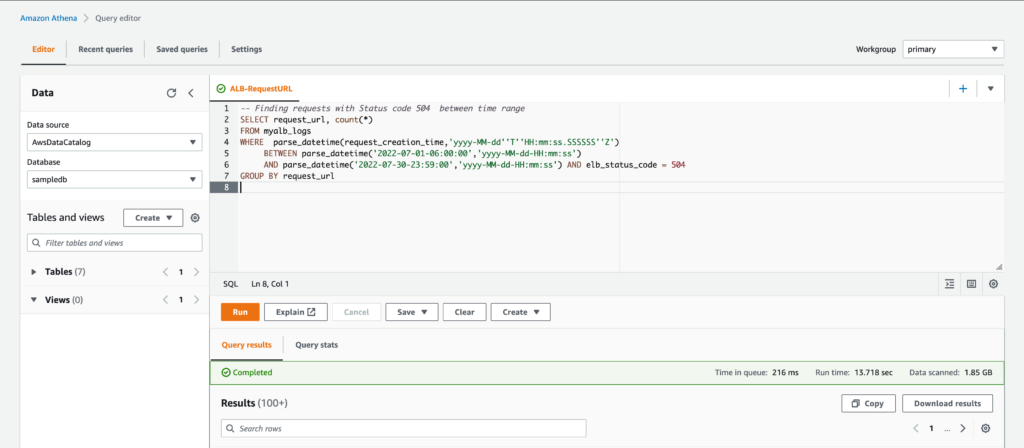 Athena Sql Query Examples For Alb Troubleshooting Devops Junction