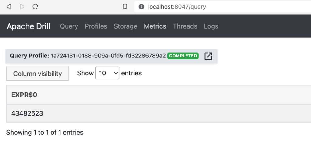 Run SQL queries directly on S3 backup of AWS RDS - using Apache Drill